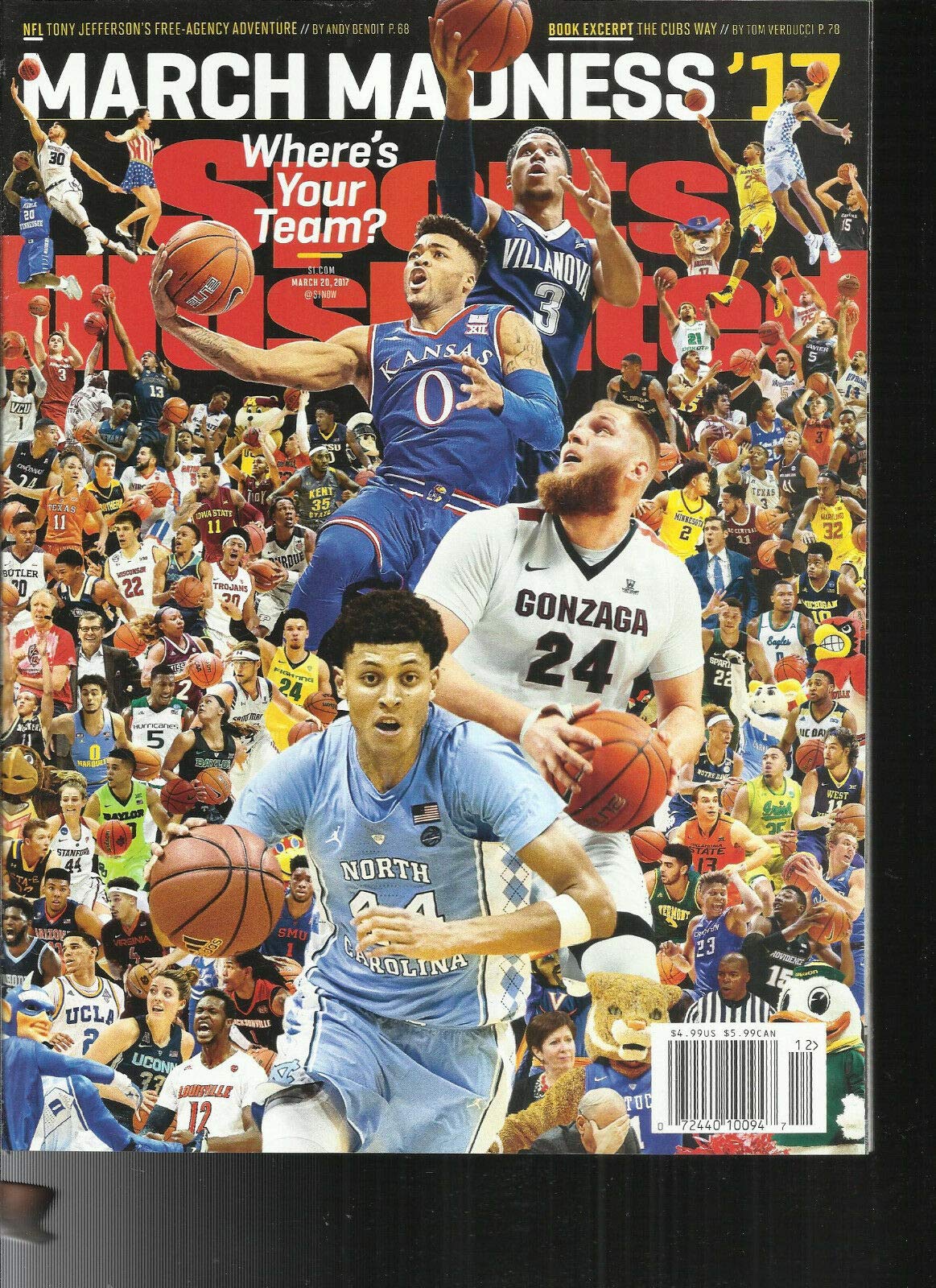 SPORTS ILLUSTRATED MAGAZINE, MARCH MADNESS WHERE YOUR TEAM ? MARCH, 20th 2017