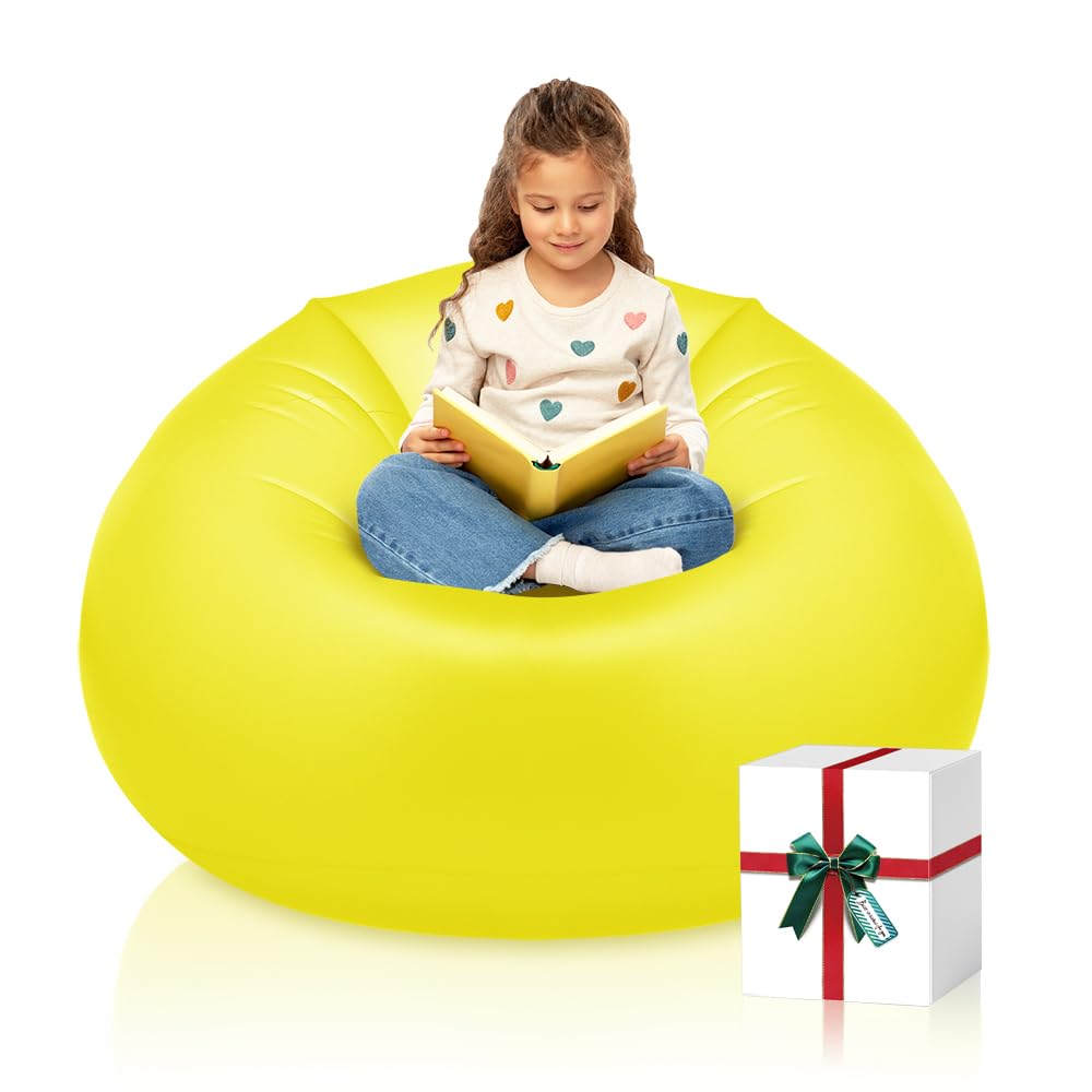 Nevife Inflatable Sofa Chair, Lounge Couch, Portable Bean Bag for Camping Trip, Movie Night,Party,Kids Room,Game Room,Living Room…