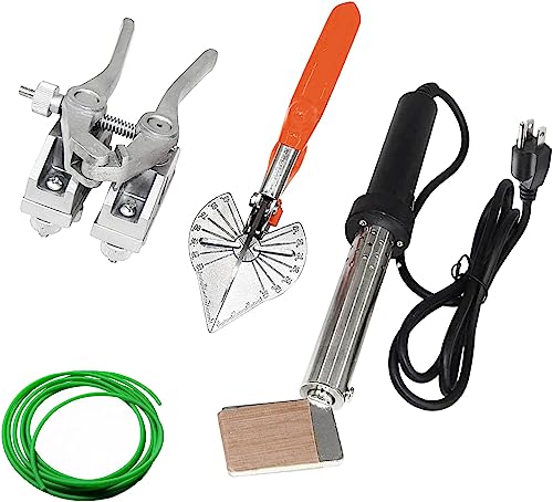JIAWANSHUN PU Round Belt Welding Machine Polyurethane Belt Welder Round Belt Welder 110V with 150-400 ℃ Adjustable Temperature Electric Soldering Iron (One Set)