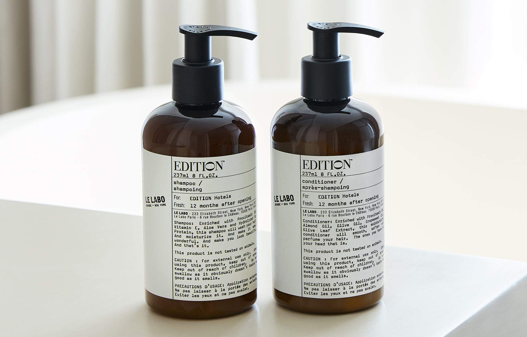 EDITION Le Labo Hair Care Set - Shampoo and Conditioner - Signature Black Tea Scent - 8 oz. Bottles - Set Includes 1 Shampoo & 1 Conditioner - 8 oz. Set