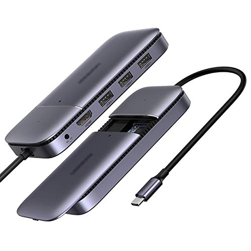 JAHH USB Hub USB C HUB USB Type C 3.1 to M.2 B-Key HDMI 4K 60Hz USB 3.1 10Gbps USB C HDMI HUB Splitter