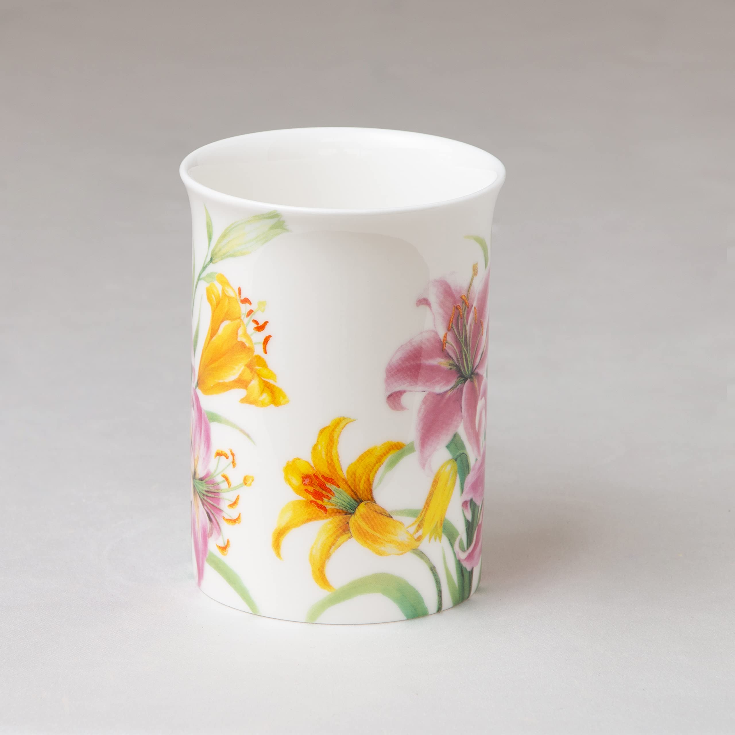 Grace Teaware Bone China Coffee Tea Mugs 9-Ounce, Assorted Set of 4 (Spring Floral)