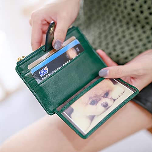 FSYSM Mini Credit Card Holder Cover Zipper Hasp Unisex Small Wallet -Thin Organizer Case Package Coin Purse (Color : Gray, Size : 1pcs)