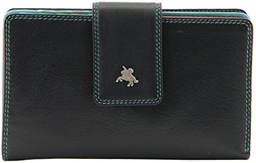 VISCONTI SP30 YLANG Spectrum Collection Multi Colored Soft Leather Bifold Wallet (Red)