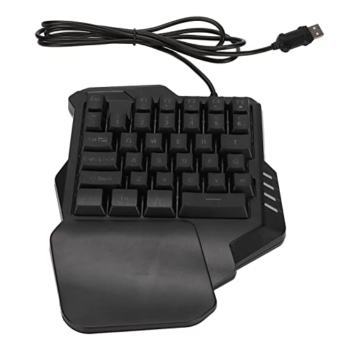 Ruining One Handed Keyboard, One Handed Gaming Keyboard LED Backlit for Dorm for Home for Game