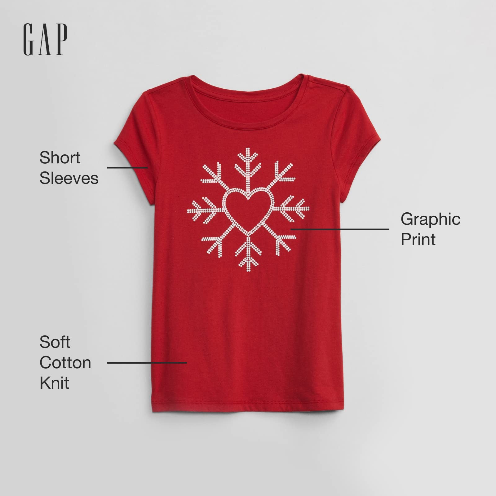 GAP Girls Graphic Short Sleeve T-Shirt T Shirt, Shaded Purple 12, Medium US