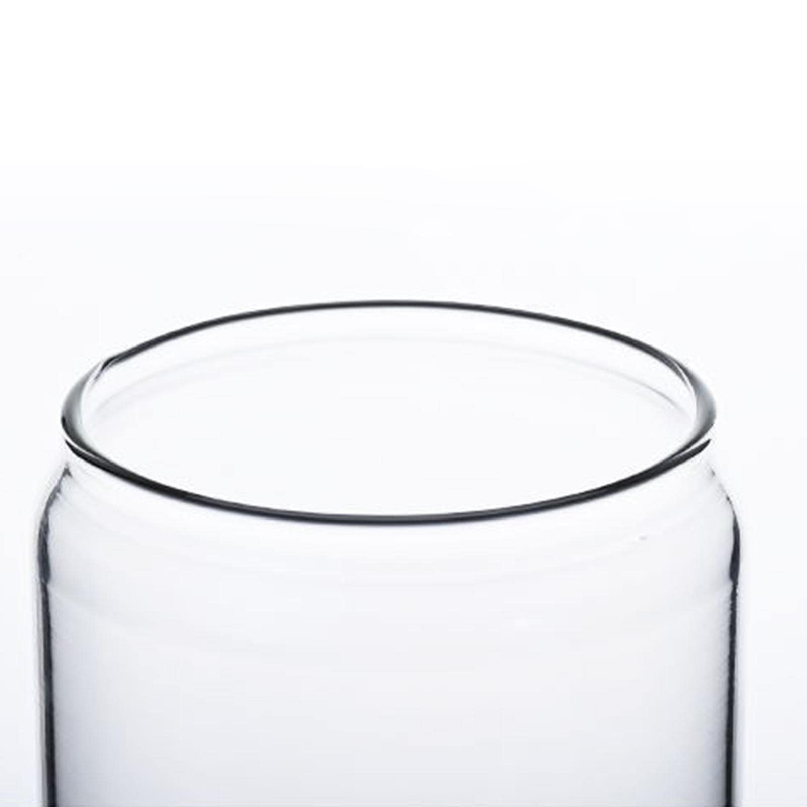 Gralara Glass Bubble Tea Cups Clear with Bamboo Lids and Straws Smooth Sided Bottle Jar Travel Tumbler for Water Cocktail Iced Coffee, 470ml