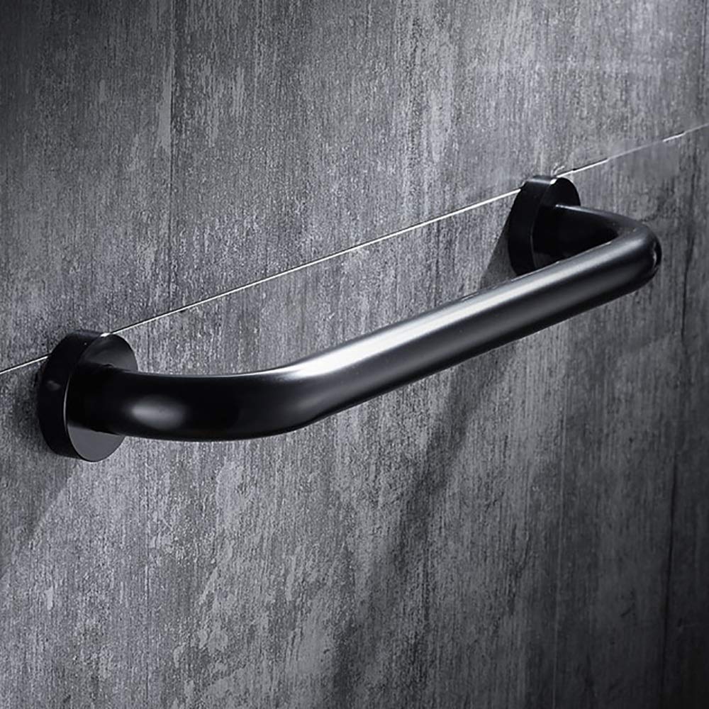NEWCES Grab Bars,Bathroom Safety Handrail Anti-Slip Wall Mount Space Aluminum Shower Bars Towel Rack Fit Bathtub Bathroom Kitchen Stairway Use (Color : White, Size : 40cm)