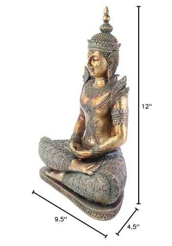 W Feng Shui 12" Thai Buddha Dhyani Mudra Home Decor Peace Statues(G16516)