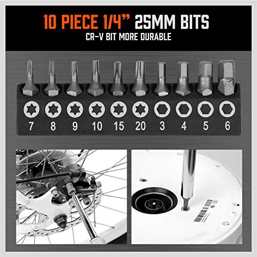 HORUSDY 44-Piece Magnetic Screwdriver Set with Go-Thru Steel Blades | High Torque, Plastic Racking
