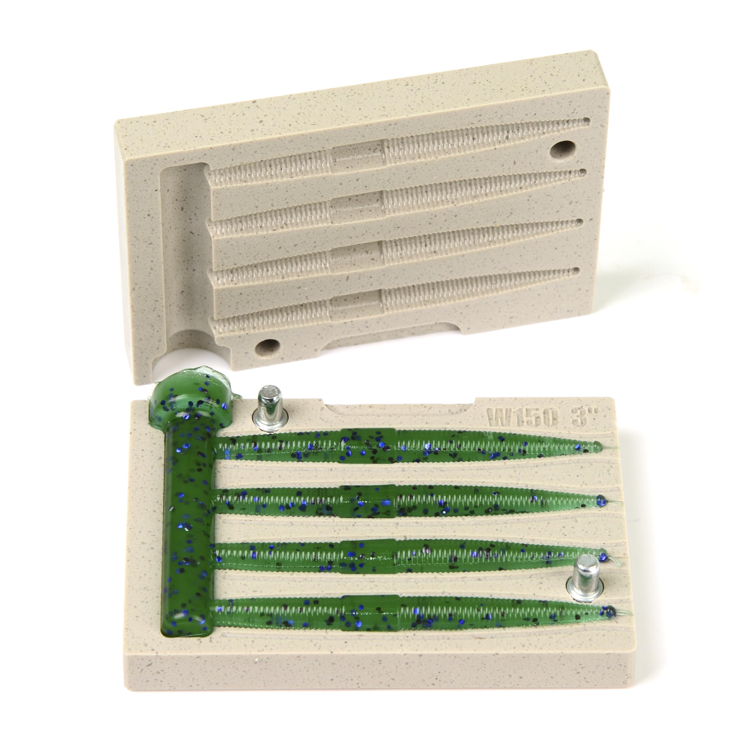 FatFish W150-4C Bait Mold Soft Plastiс Lure Making Injection Mold for Do-It Fishing Lures 3"