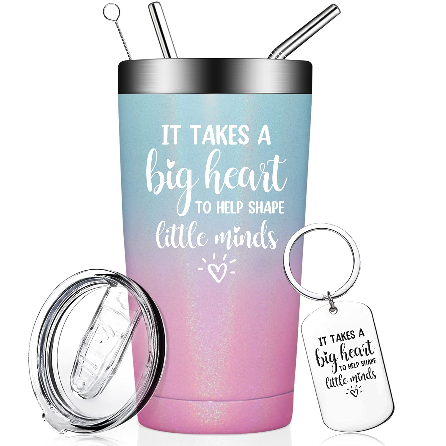 Fufandi Teacher Valentines Gift, Teacher Gifts for Women - Teacher Appreciation Gifts, Thank You Christmas Gifts Ideas for Teachers - Best Teacher Gifts from Student - Tumbler Cup