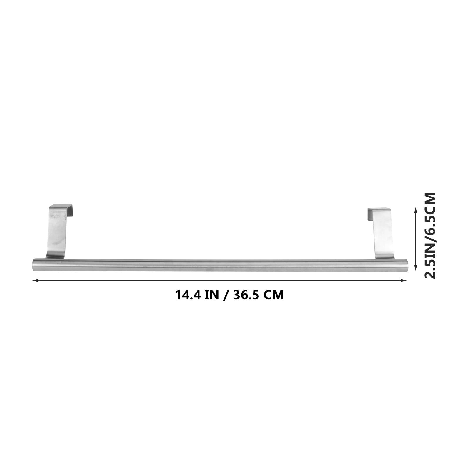 PRETYZOOM 2pcs Over Door Towel Rack, Metal Towel Bar Cabinet Towel Rack Hanging on Inside or Outside of Doors, No Drill Towel Rack for Kitchen Bathroom (2 Size)