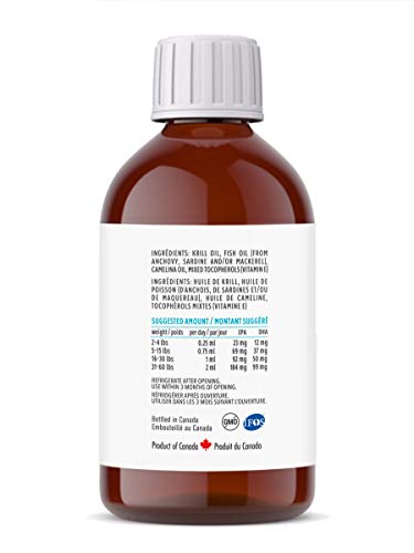 Raw Support Krill & Cameline 6.7fl.oz, Mix Liquid with a Little Warm Water and stir into Pets Food,1 of 12 Supplement Options, Dual Protective Closure with Outer wrap.