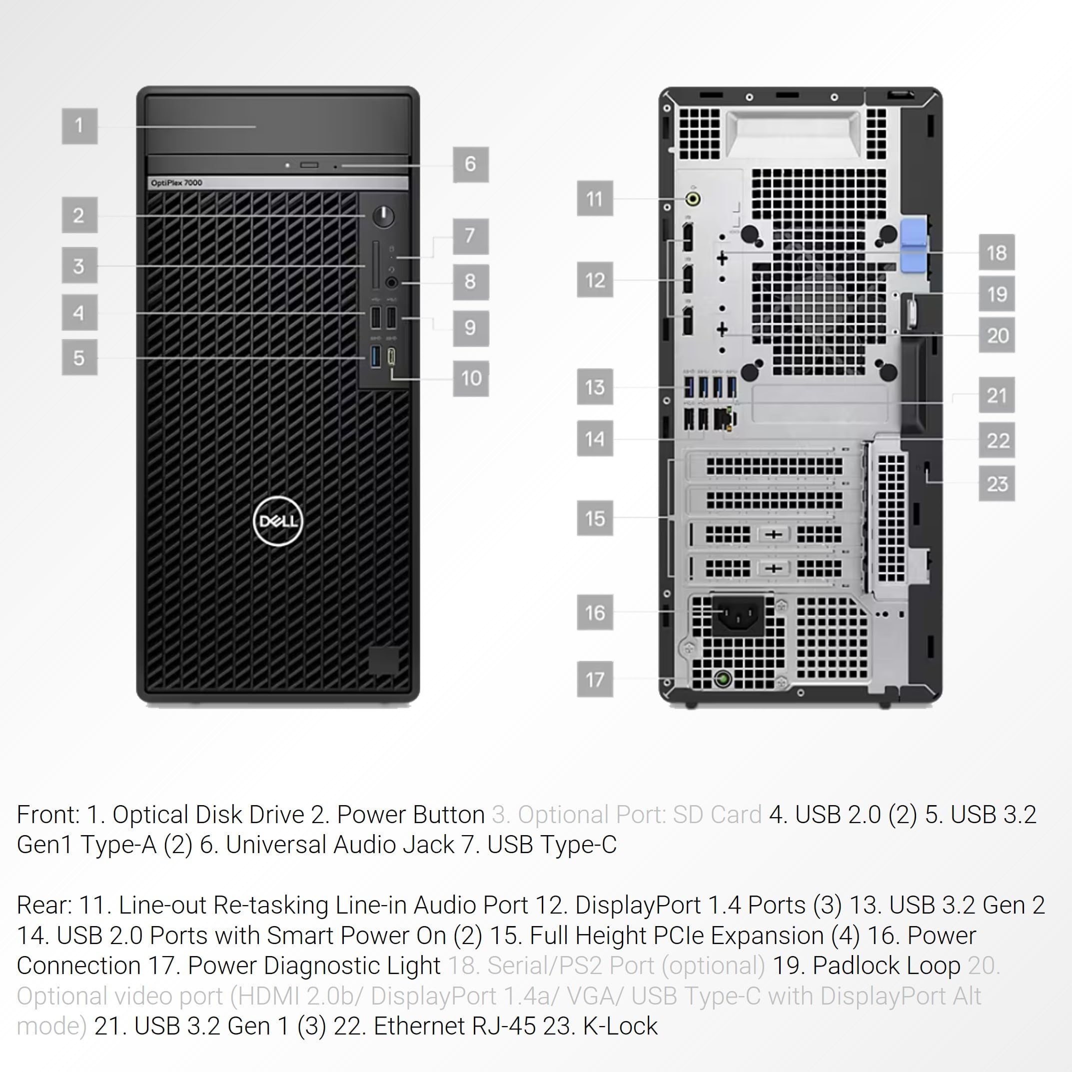Dell OptiPlex 7000 Series Business Tower Desktop, Intel Core i7-12700 Processor, 64GB DDR5 RAM, 2TB PCIe SSD, DVD, DisplayPorts, Wi-Fi, Windows 11 Pro, Black