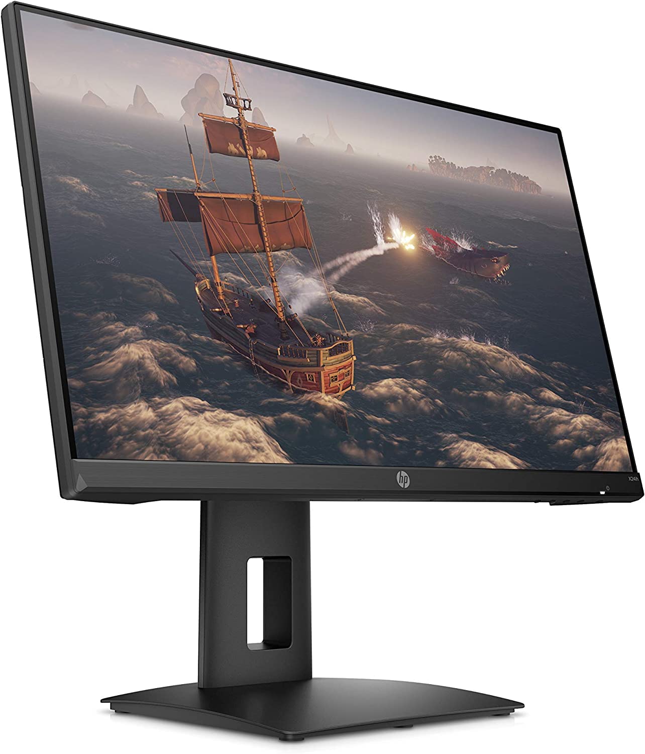 HP X24IH 144Hz Gaming Monitor 24” FHD IPS LED Display 1ms GTG Response time with Tilt Adjustment and AMD FreeSync - Black. with HDMI Cable.