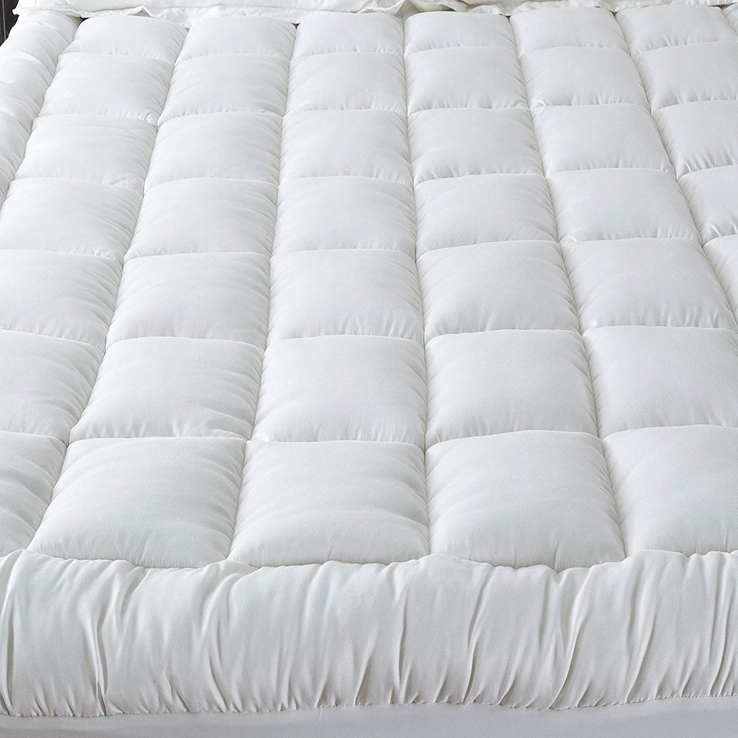 Niagara Waterproof Mattress Topper Twin - Microfiber Fabric Mattress Pad - Thick Breathable Pillow Top Mattress Pad for Back Pain Relief - Deep Pocket Fits 8-20 Inches Mattress (39x75 Inches)