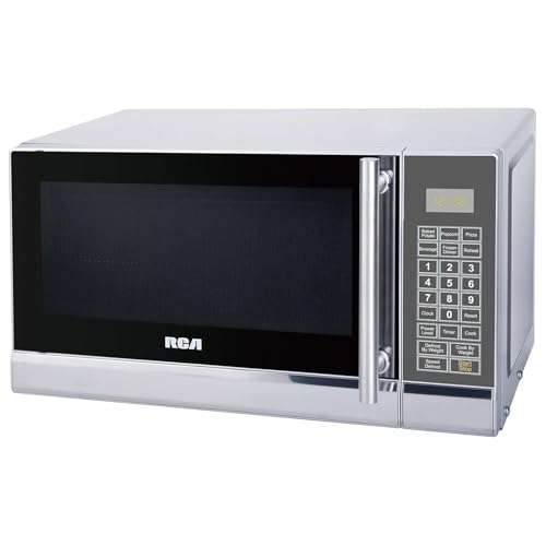 RCA RMW741 0.7 Cubic Foot Microwave, Stainless Steel Design, Silver