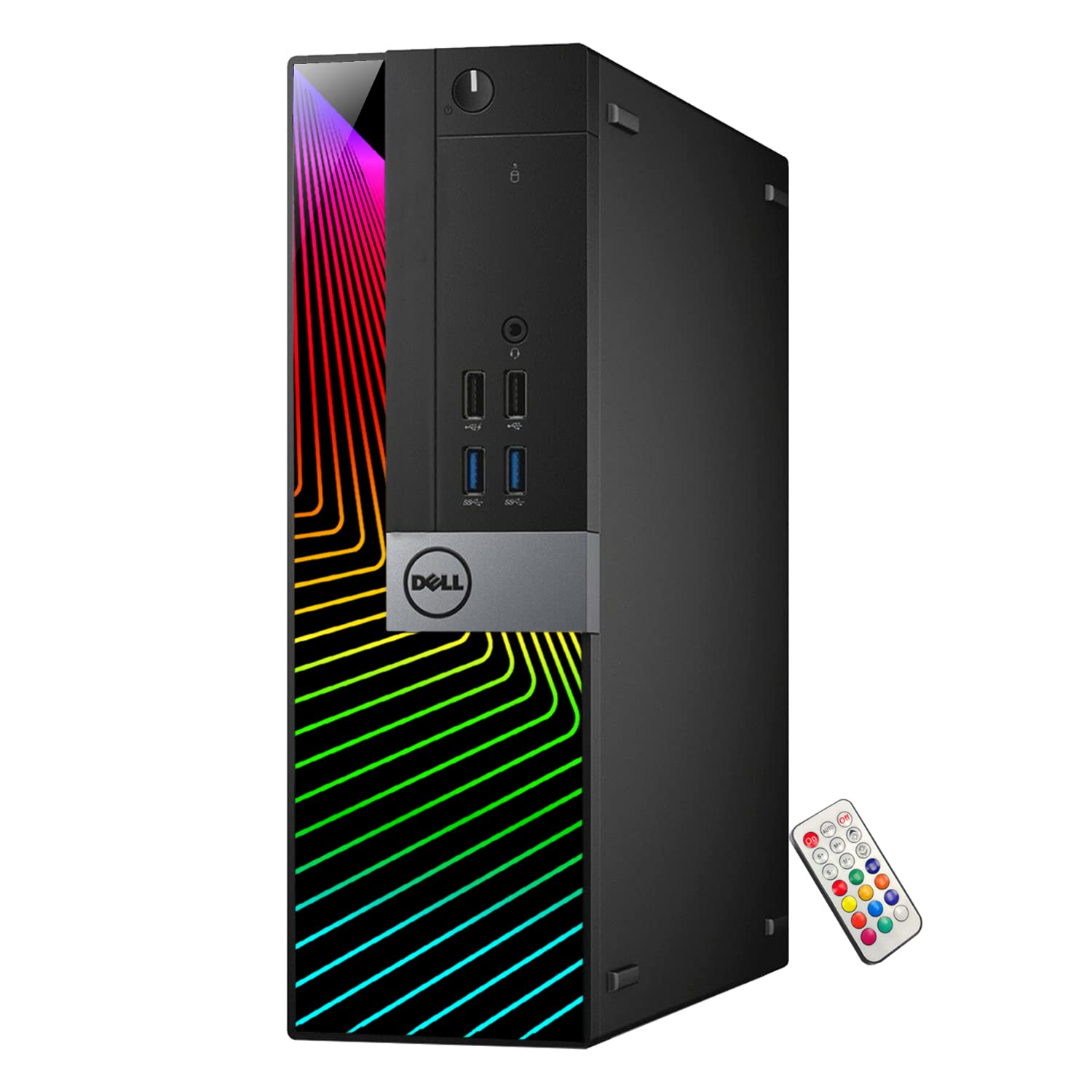 Dell OptiPlex Desktop Customized RGB Lights Computer Intel Core i7 3.40GHz 16 GB RAM 1TB SSD Windows 10 Pro - WiFi - Gaming PC Keyboard & Mouse HDMI (Renewed)