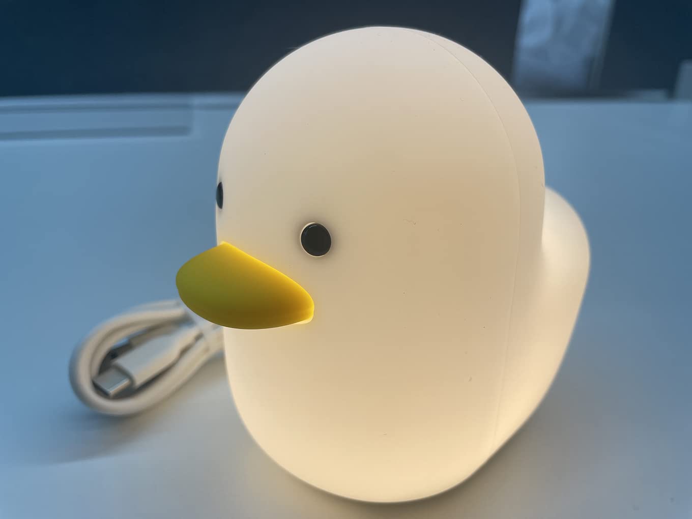 Resoxy LED Duck Lamp Night Light,Cute Animal Silicone Nursery Night Light USB Rechargeable Table Lamp Bedside Lamp with Touch Sensor for Kids Room Breastfeeding
