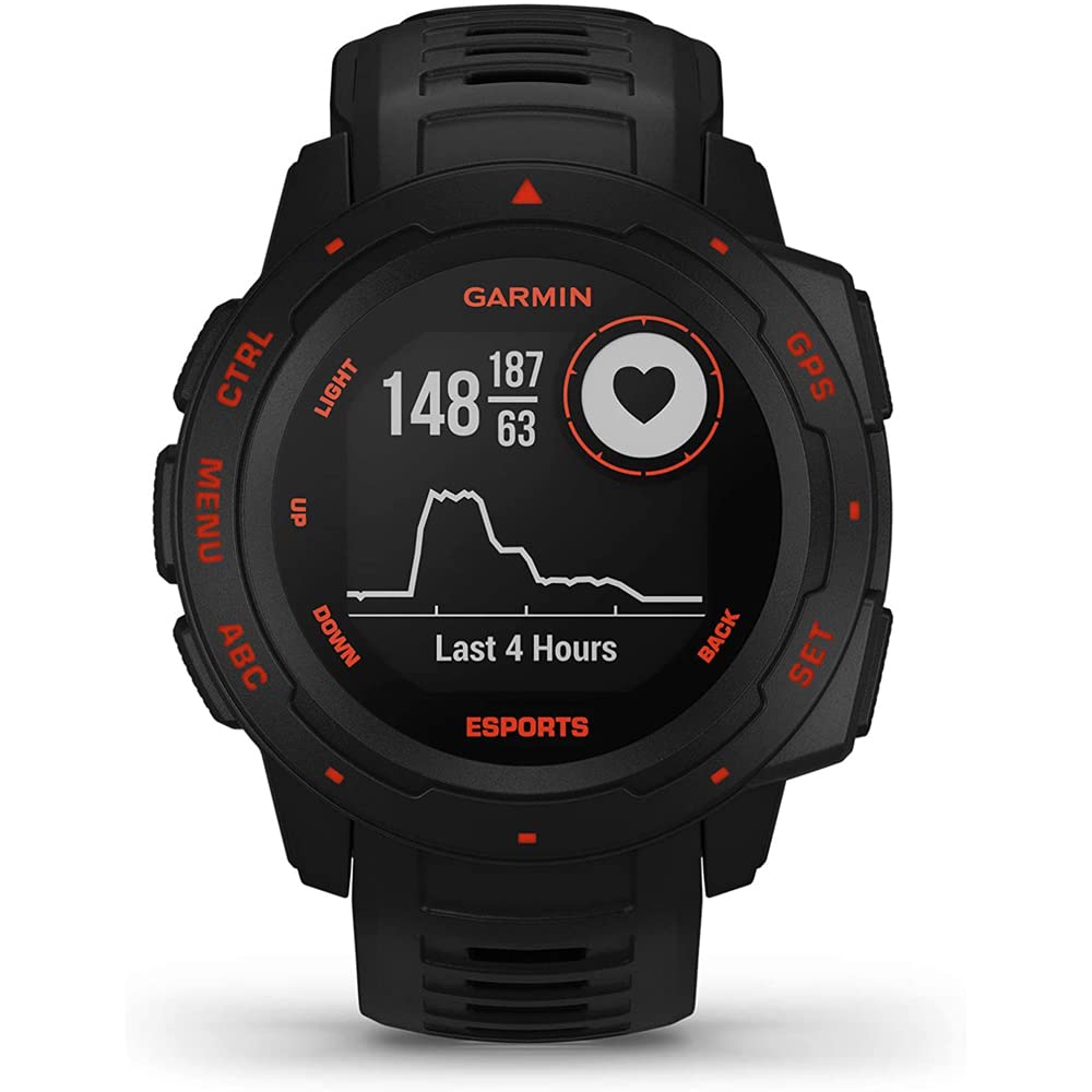 Garmin 010-02064-73 Instinct E-Sports Edition Smartwatch, Black Lava Bundle with 2 YR CPS Enhanced Protection Pack