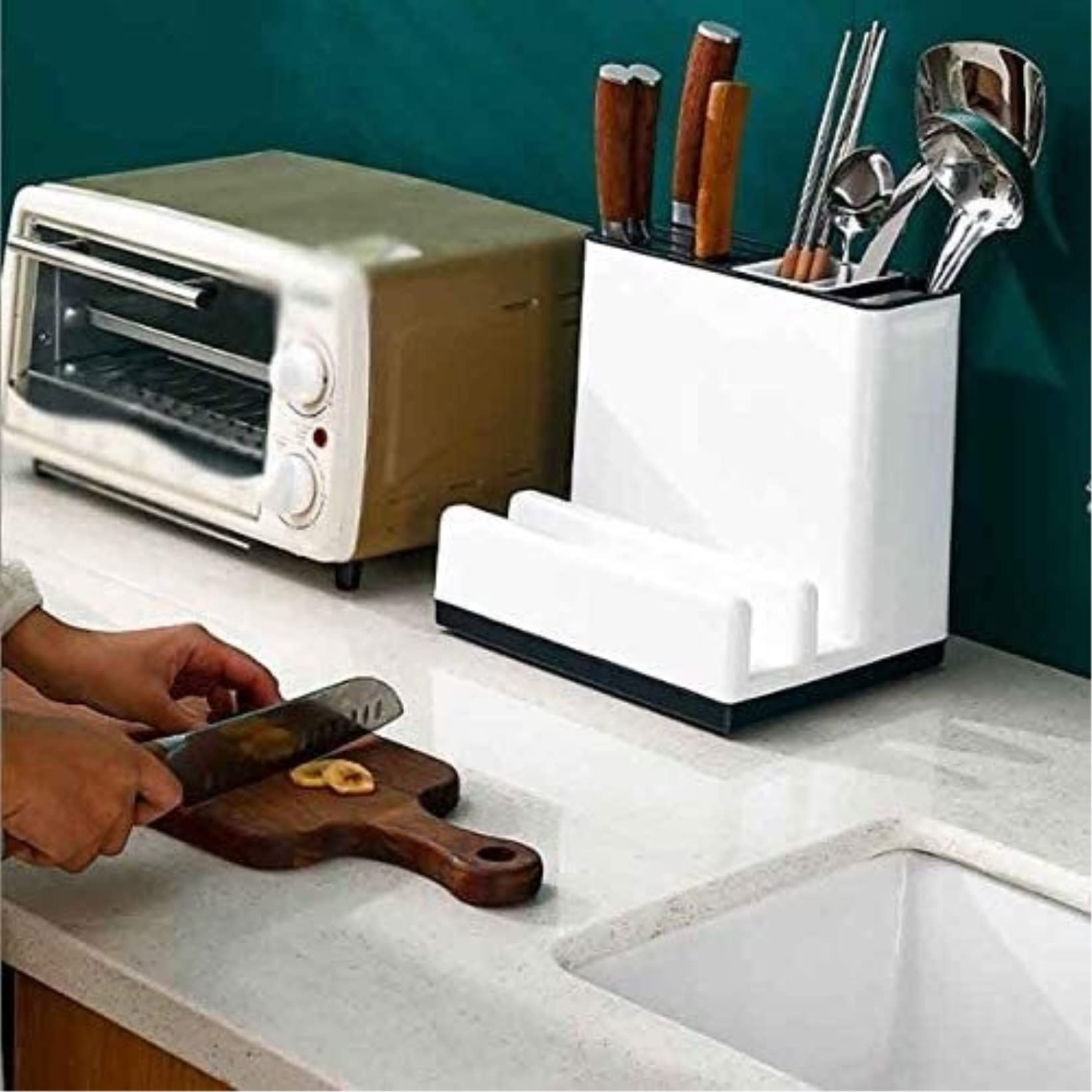JGATW Knife Block Creative Knife Rack Supplies Kitchen Tool Storage Rack Knife Holder Multifunction Draining Tableware Knife Holder Knife Storage