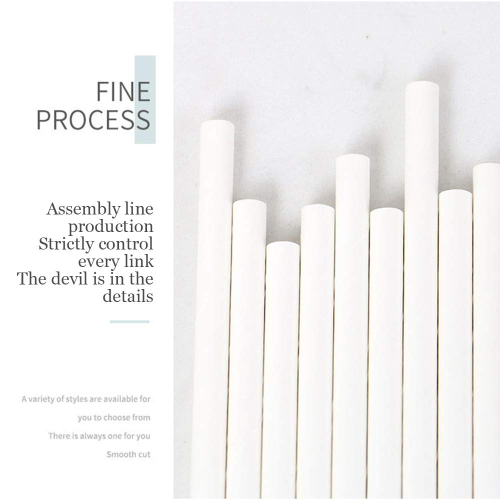 JITUUE Paper Straws Individually packaged - Eco-Friendly Party Supplies in Bulk for Restaurants - Perfect for Juices, Shakes, Smoothies, Ice Coffee & More(White,200 pcs)