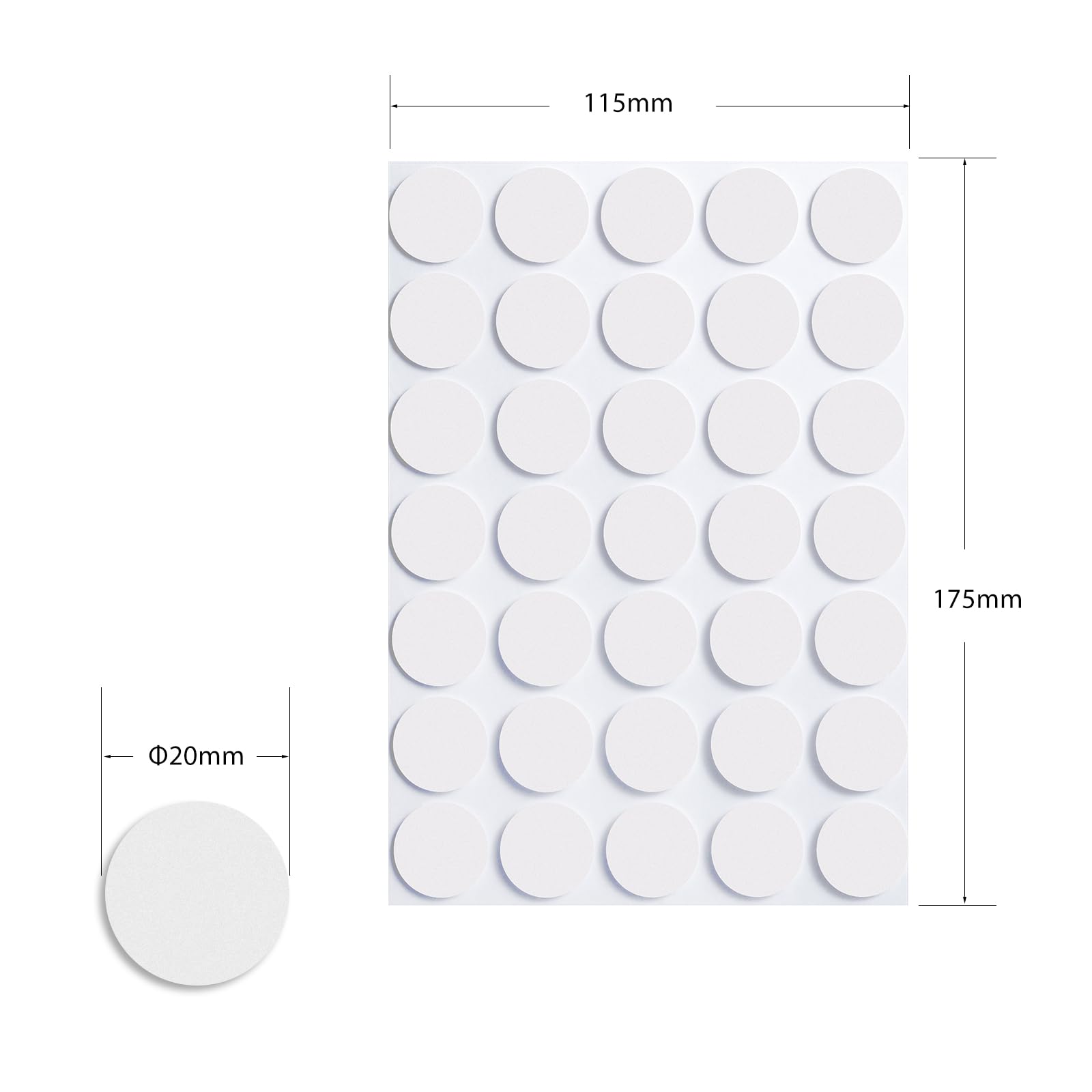 Nilogie 350 Pcs (0.79 Inch Diameter) 20mm Double Sided Adhesive Glue Round Dots Stickers Removable Clear Sticky Tack Putty Waterproof for Balloon, Crafts, Art Decoration