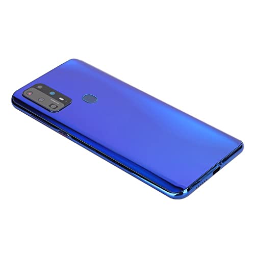 jiabaoyu Global Compatible Dual SIM Smartphone with Facial Recognition - Blue Large Screen Unlocked Smartphone with High Capacity Memory Fast Charging Technology and Face Unlock