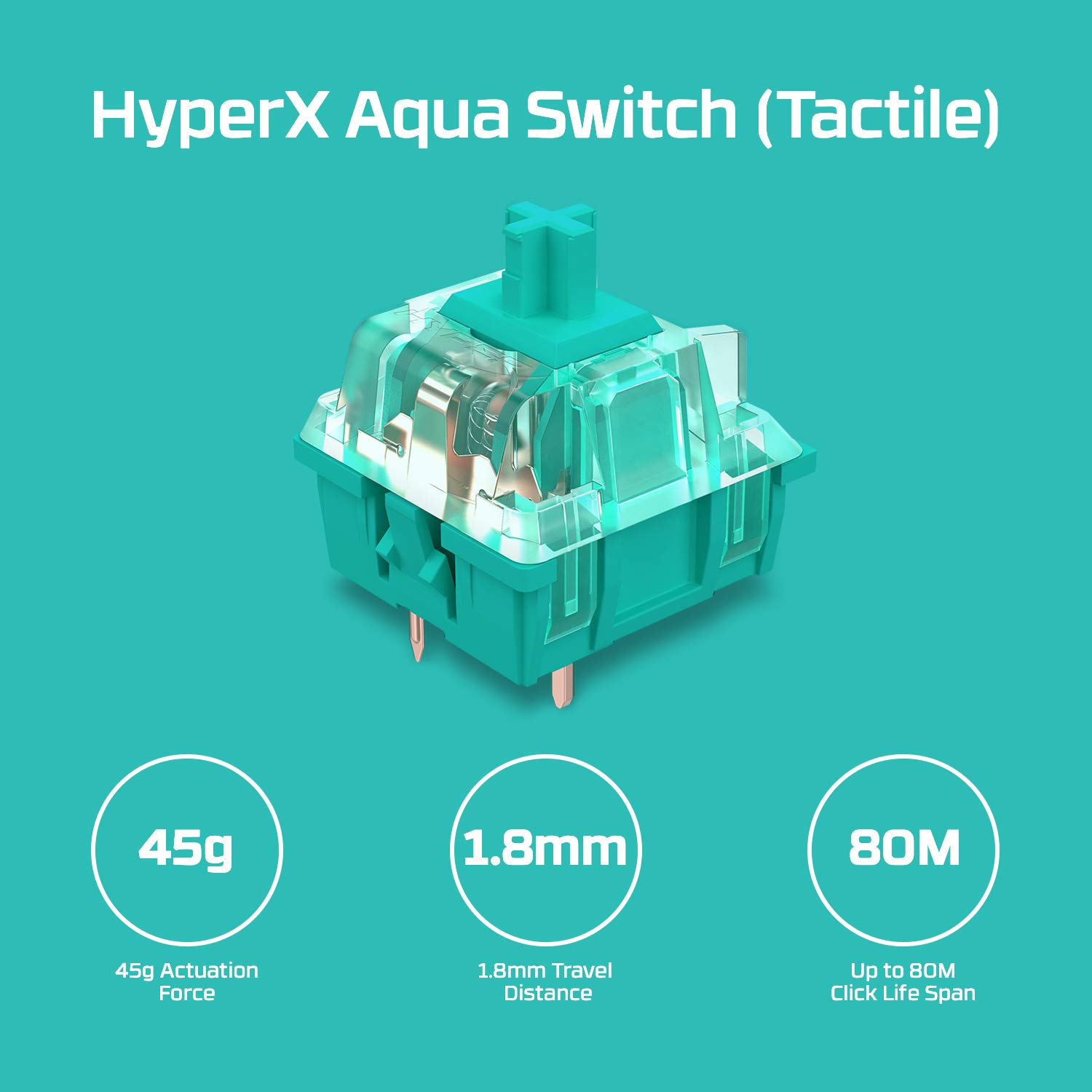 HyperX Alloy Origins 60 - Mechanical Gaming Keyboard - Ultra Compact 60% Form Factor - Tactile Aqua Switch - Double Shot PBT Keycaps - RGB LED Backlit - NGENUITY Software Compatible,Black