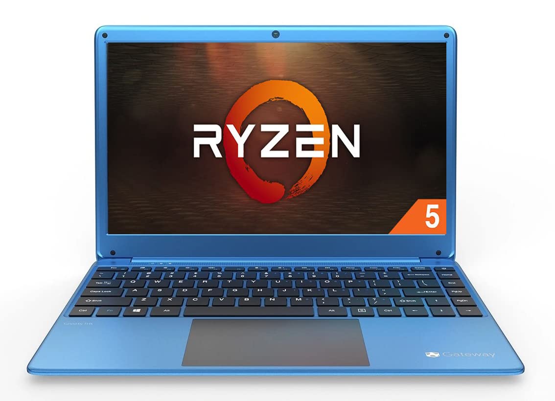 Gateway 14.1" FHD High Performance Laptop in Blue Ryzen 5 Quad-Core up to 3.7 Processor 8GB DDR4 RAM 256GB SSD HDMI Wi-Fi Win 11