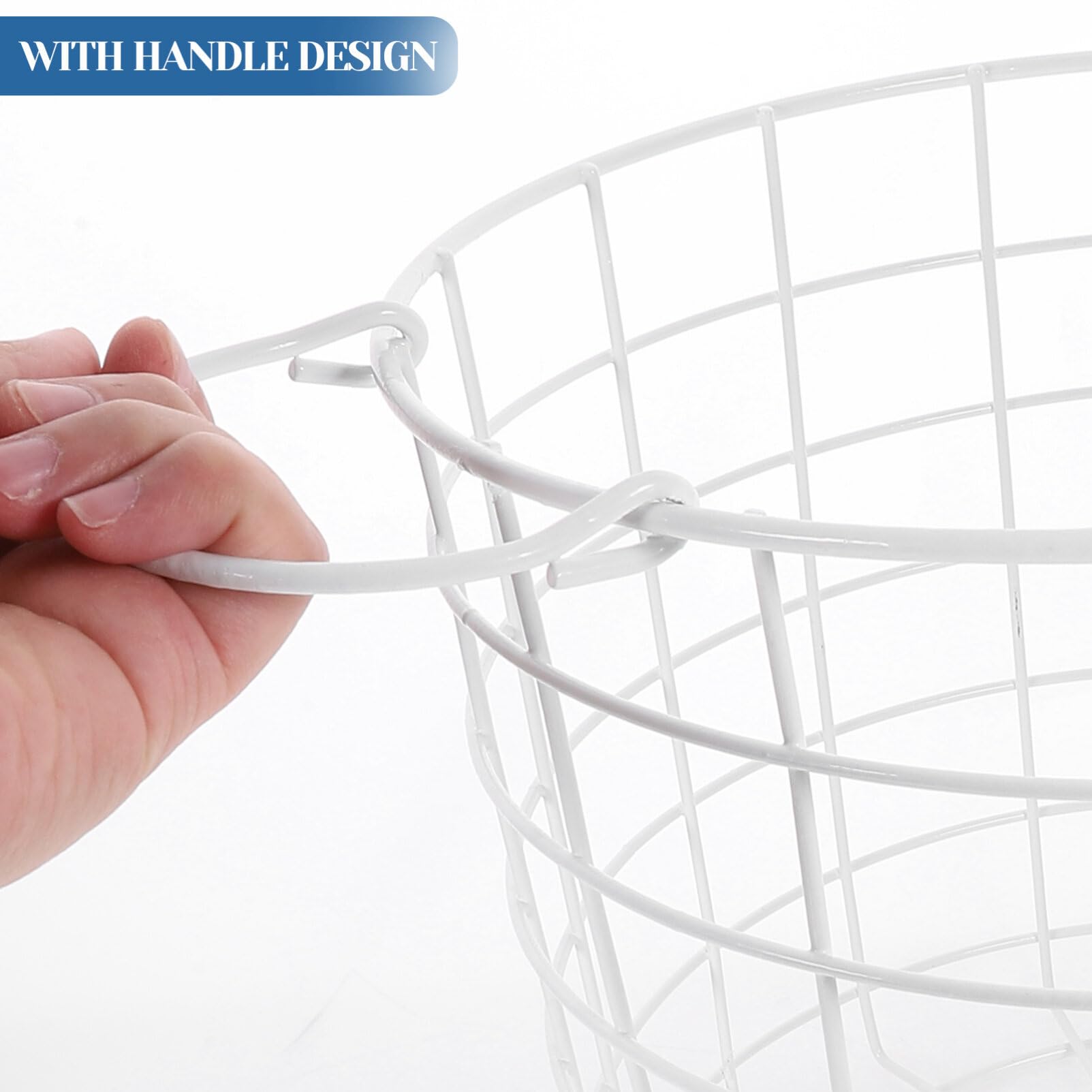 MAGICLULU Iron Wire Laundry Hamper Laundry Storage Basket With Handles Iron Storage Basket