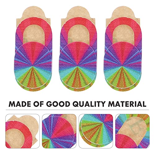 Gatuida Cellphone Camera Cover 3pcs Privacy Cover Laptop Computer s Colorful Privacy Sticker Protective Covers Camera Safety Covers Phone Accessory Tablet Abs Material Plastic Safety Mask