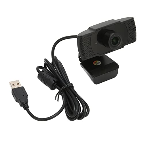 Jeanoko USB Webcam, 1920x1080 PC Camera Noise Reduction CMOS Imaging Sensor Plgu and Play Widely Compatible for Laptop