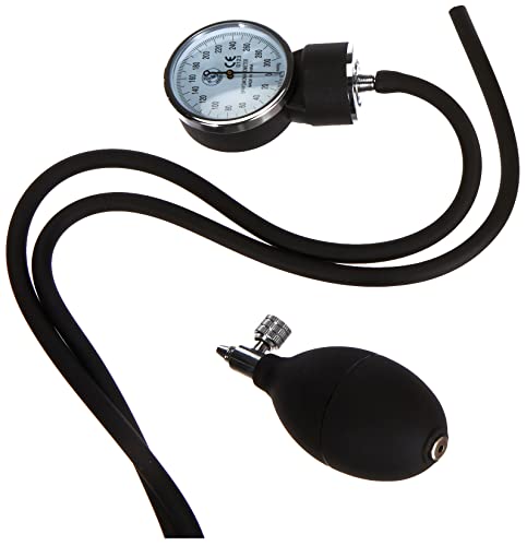 Prestige Medical Adult Cotton Aneroid Sphygmomanometer, Black
