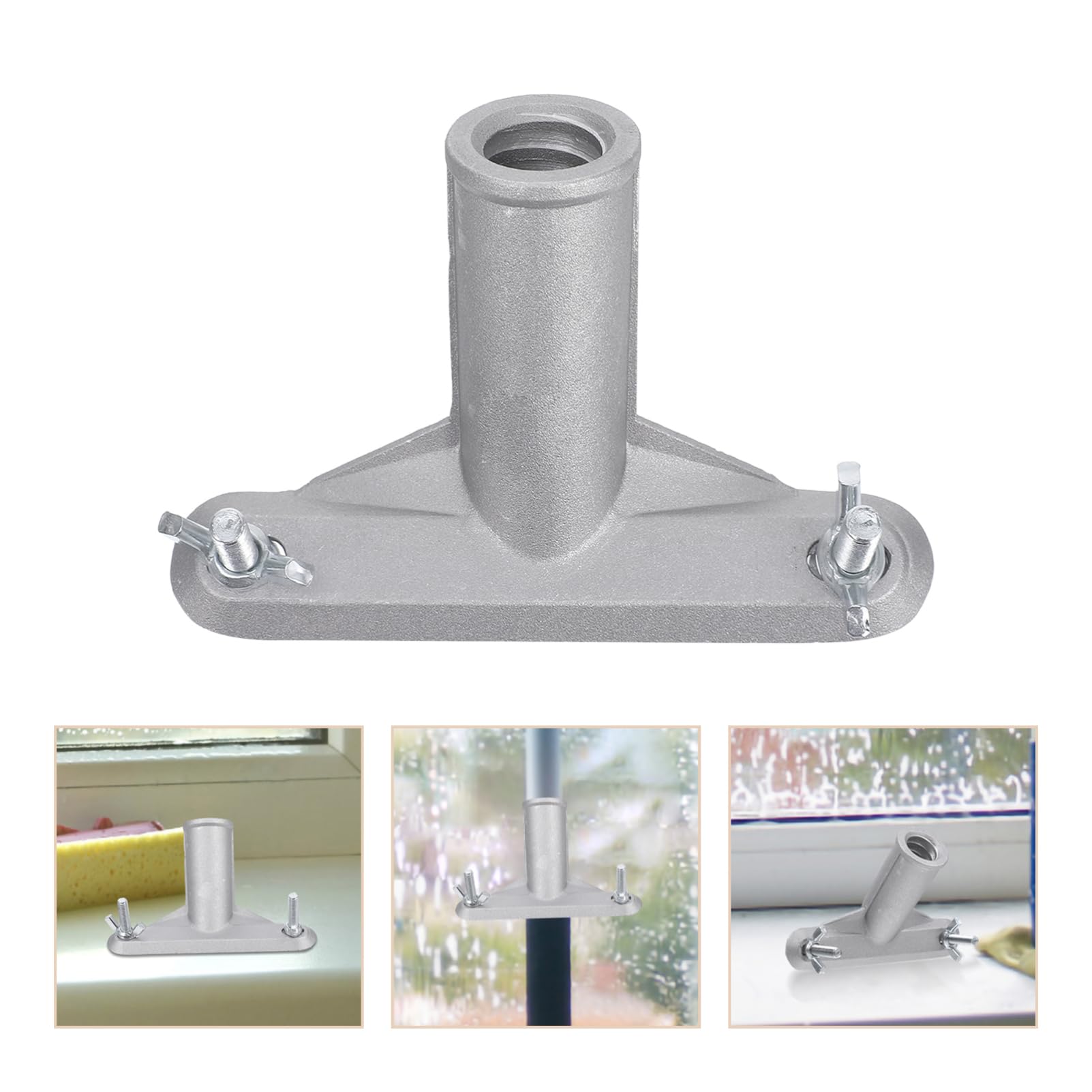 jojofuny Broom Handle Bracket with Broom Handle Adapter and Handle Mounting Brackets, Pole Handle Adapter Broom Head Bracket Connecting