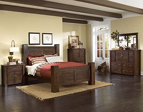 Progressive Furniture Trestlewood Chest, 40" x 18" x 52" H, Brown
