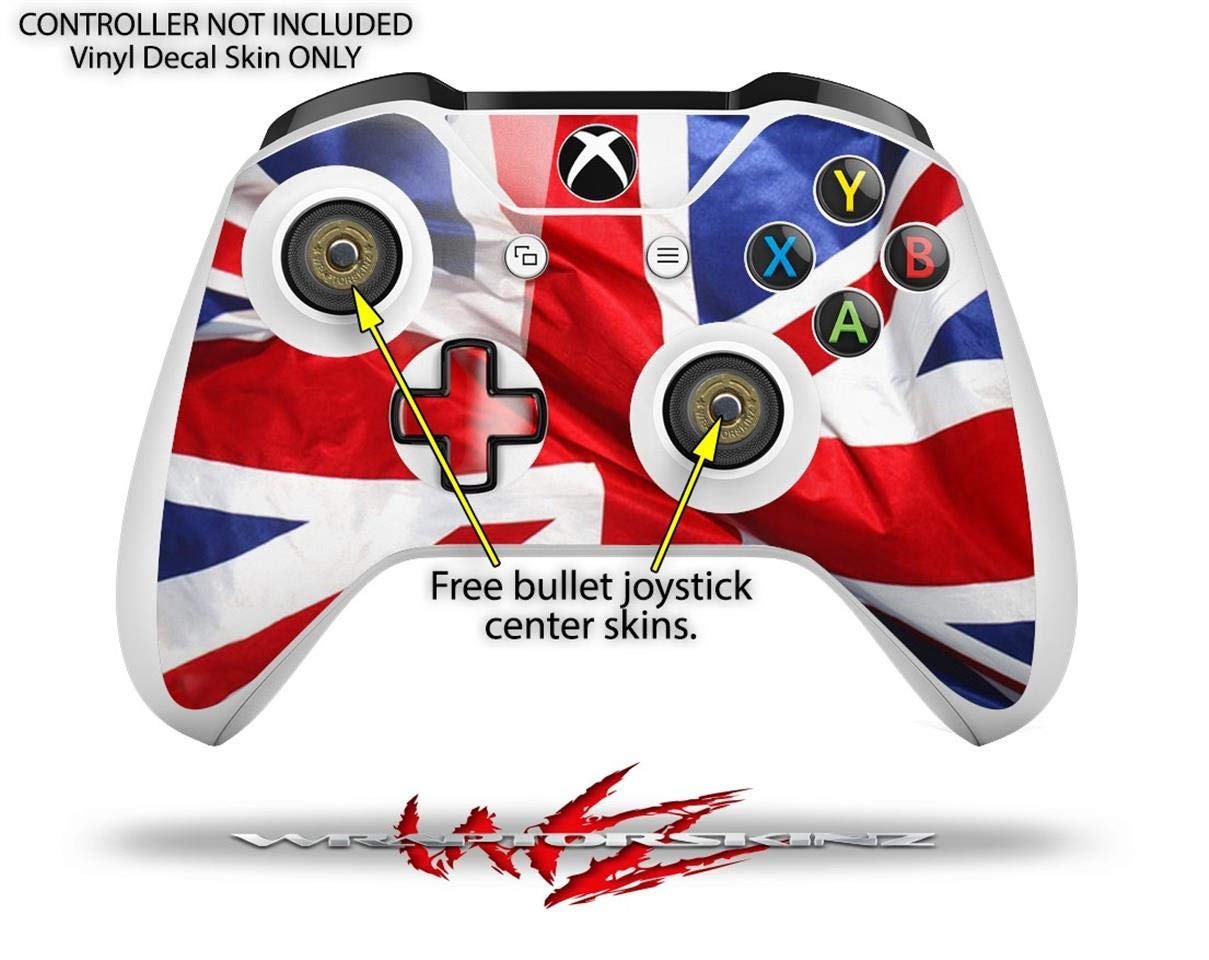 WraptorSkinz Decal Vinyl Skin Wrap Compatible with Xbox One S Console and Controllers - Union Jack 01