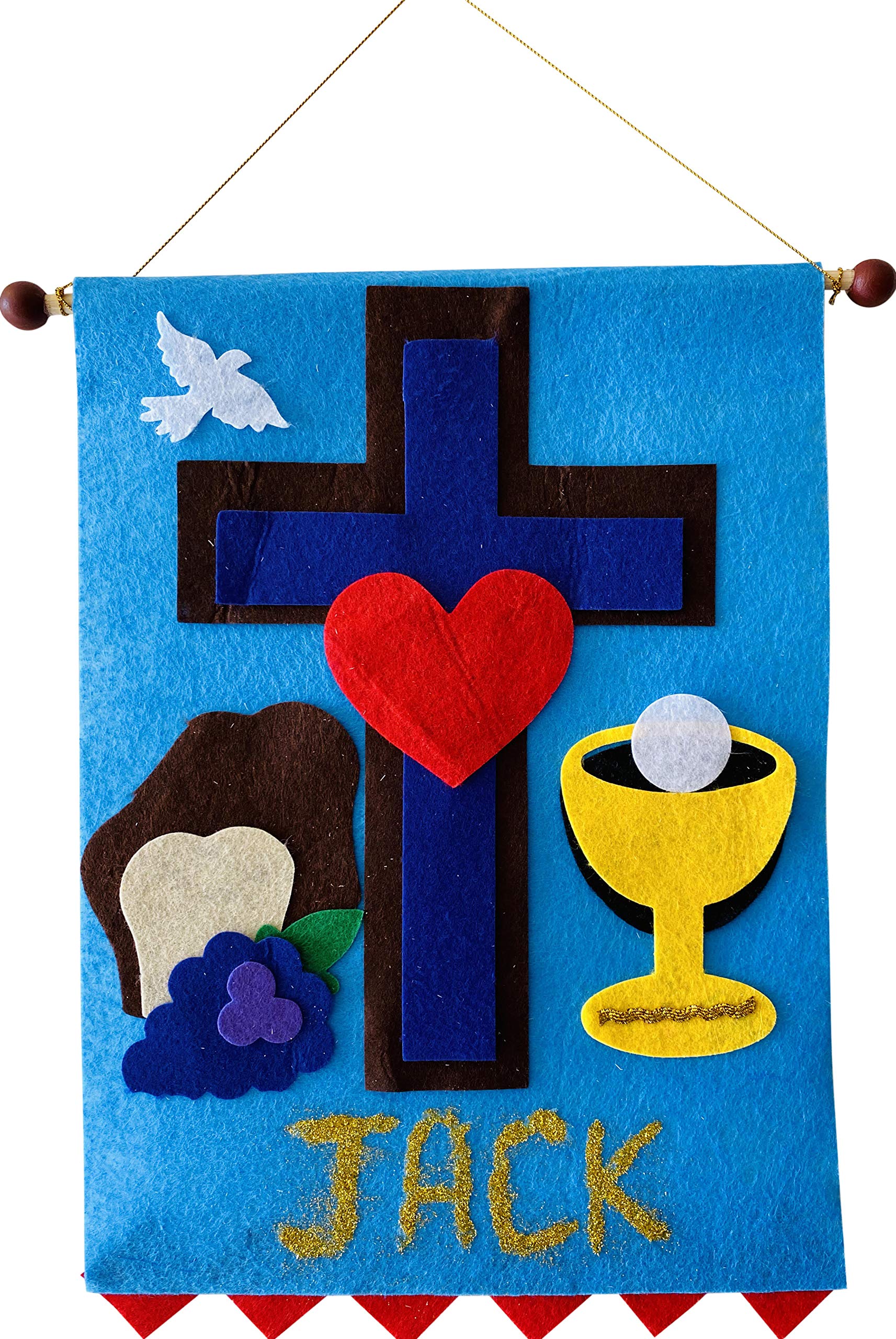Westmon Works First Communion Banner Kit for Boys or Girls Catholic Craft Pack Pew Decoration Set
