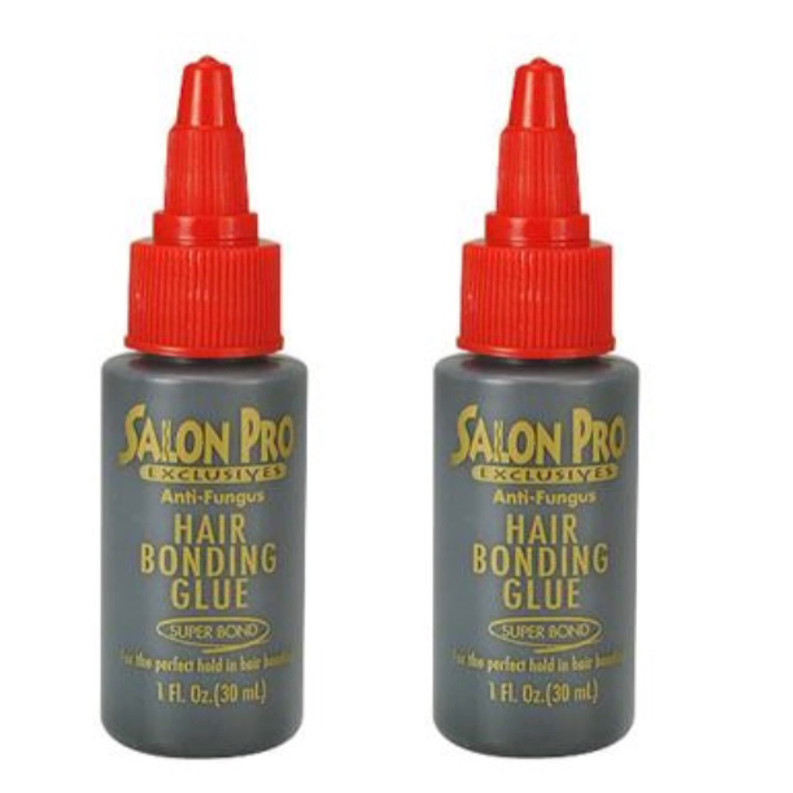 Salon Pro Exclusives Bonding Hair Glue 2 Pack-1 oz Each (Including IGS 6 Pack Black Wig Caps) Hair Extension Styling Wig Making Bonding Adhesive Glue Kit