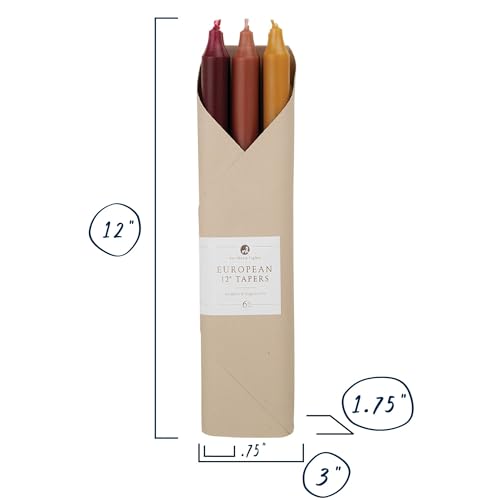 Northern Lights Candles - 12" 6pk Taper Combo - Autumn Harvest - 72744