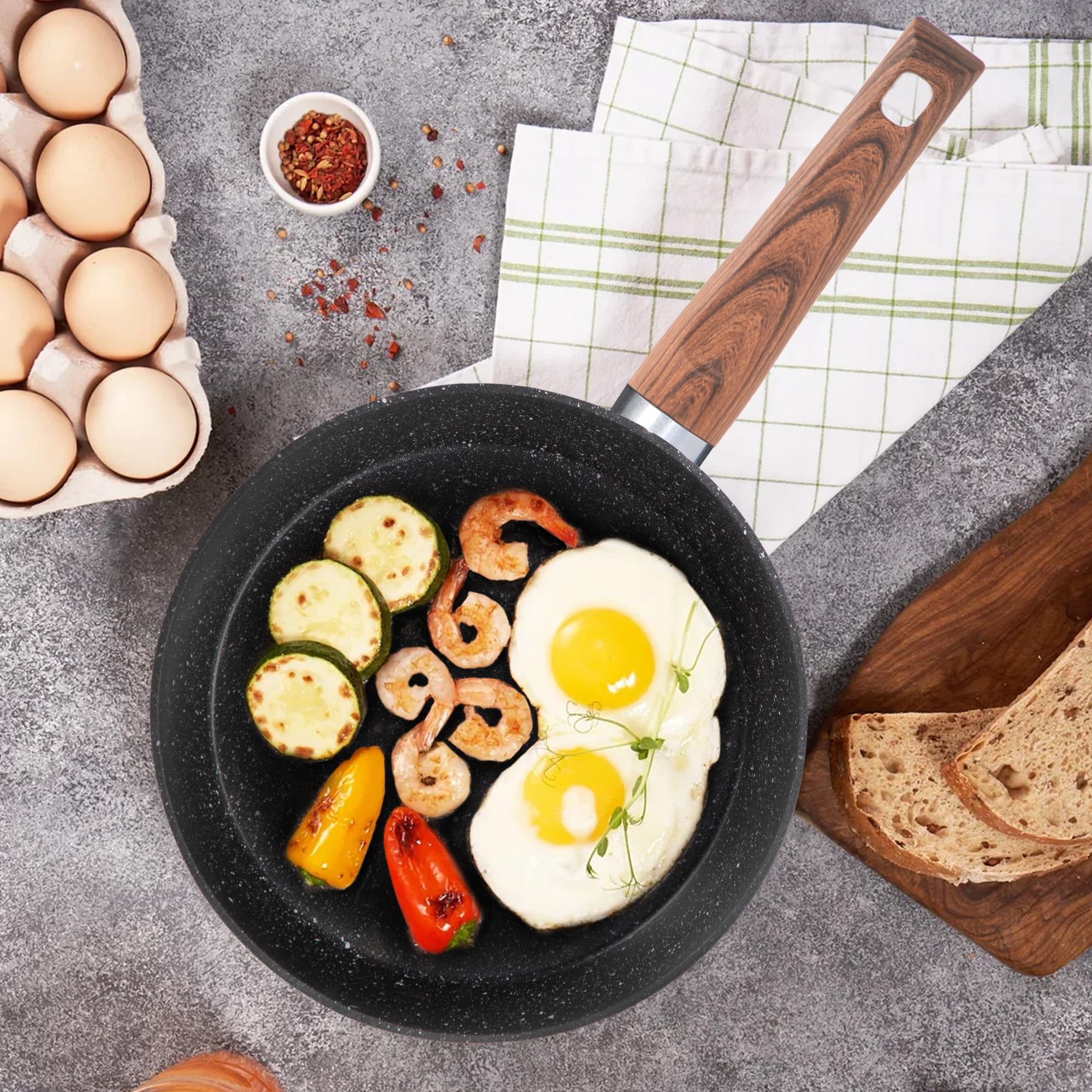 MAISON ARTS 30-Piece Pots and Pans Set - Kitchen Cookware & Bakeware Sets with Nonstick Granite Coating, Baking Pans and Frying Pans set