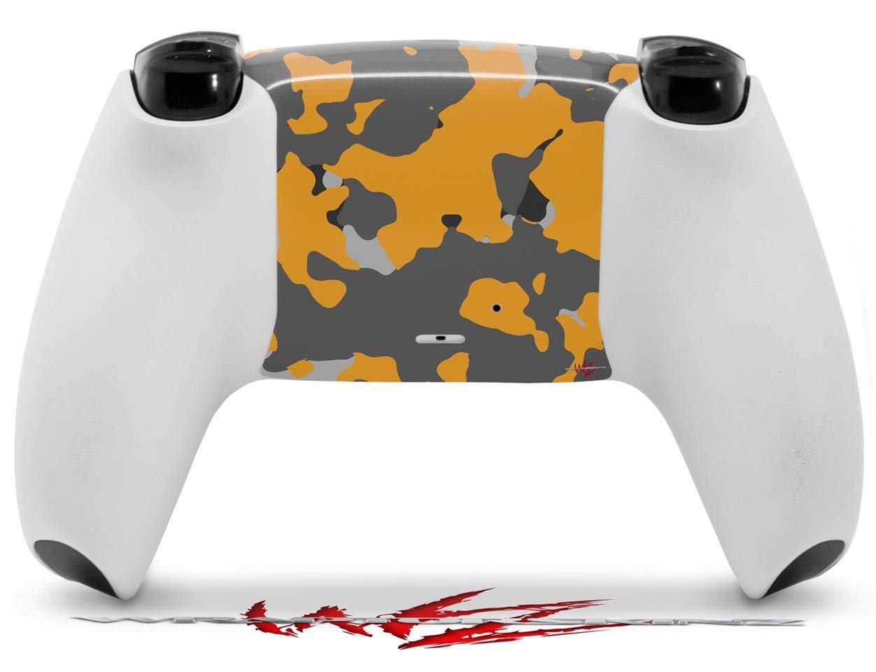 WraptorSkinz Skin Wrap compatible with Sony PS5 DualSense Controller WraptorCamo Old School Camouflage Camo Orange (CONTROLLER NOT INCLUDED)