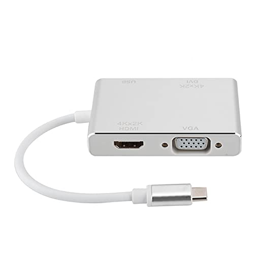Hub Converter, Aluminum Shell USB 3.0 Port HD Converter Adapter Multifunction Lightweight 1920x1200/30hz for Keyboard