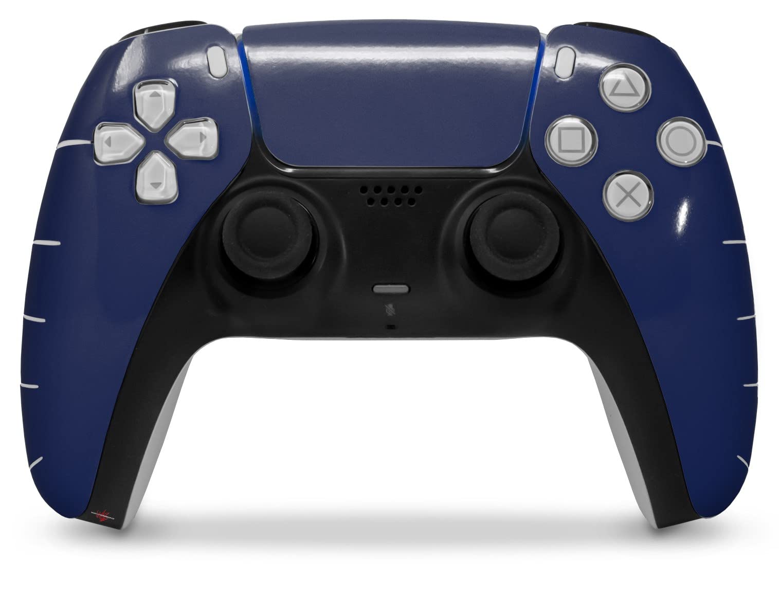 WraptorSkinz Skin Wrap compatible with Sony PS5 DualSense Controller Solids Collection Navy Blue (CONTROLLER NOT INCLUDED)