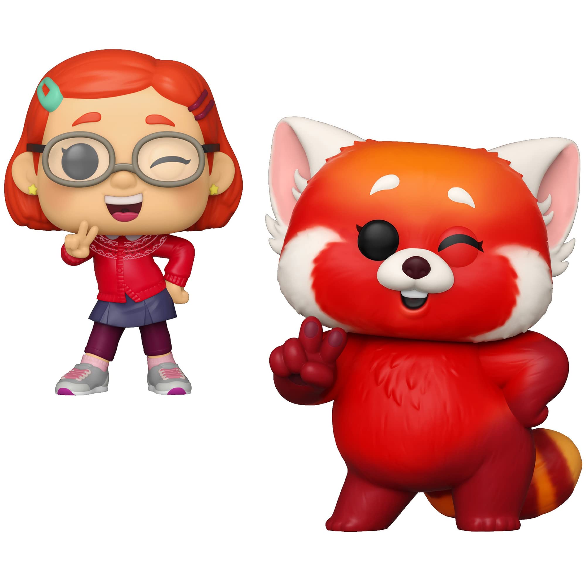 Funko Pop! Disney-Pixar: Turning Red Collectors Set - 2 Figure Set Includes: Meilin Lee and 6" Super Pop! Red Panda Mei