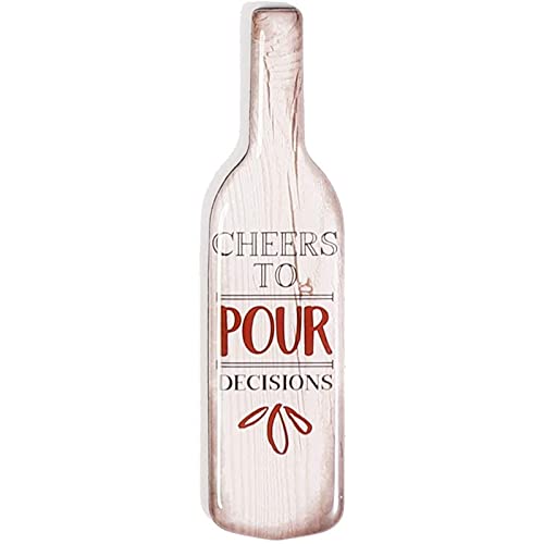 Fun Wine Bottle Magnets for Refrigerators (4 in, 12 Pack)