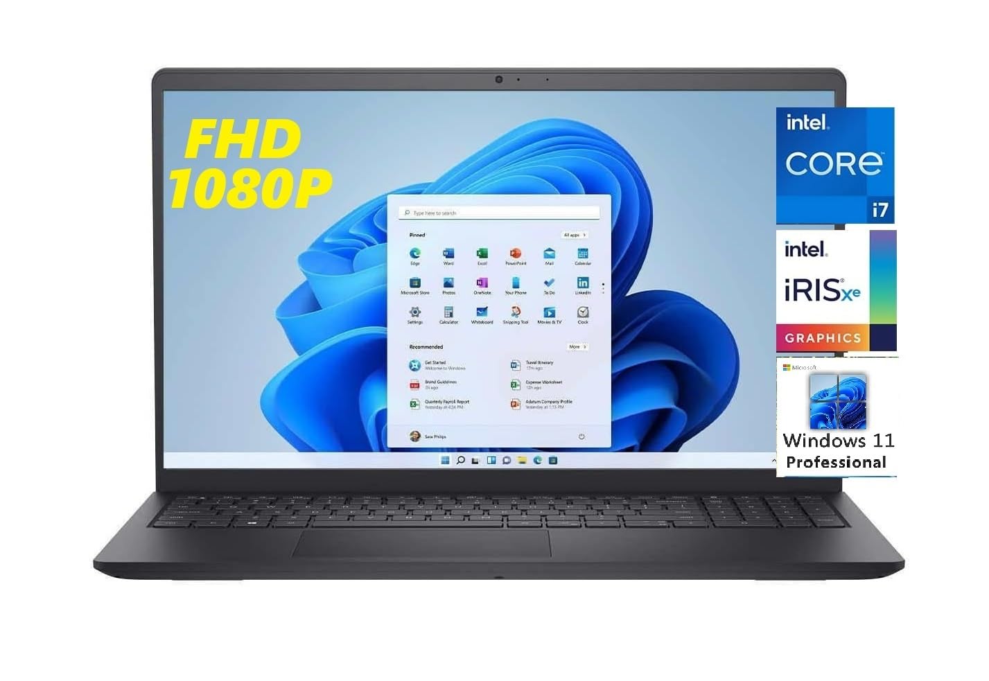 Dell Newest Inspiron 15 3000 Business Laptop, 15.6"" FHD Display, 12th Gen Intel Core i7-1255U, Windows 11 Pro, 16GB DDR4, 512GB PCIe SSD, WiFi 6, SD Card Reader, Long Battery Life, Silver