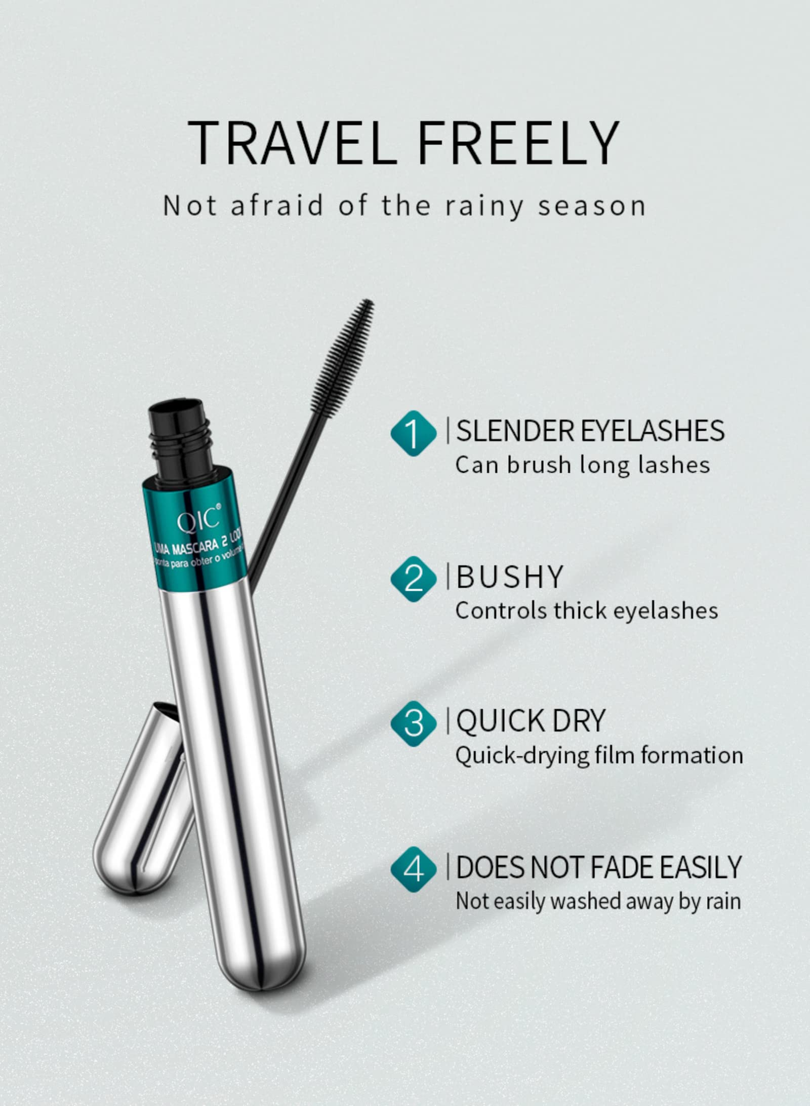JKMXBX lash cosmetics mascara waterproof, Lasting 4d Lash for Vibely 5x Longer, Beauty Charming Eye Make Up