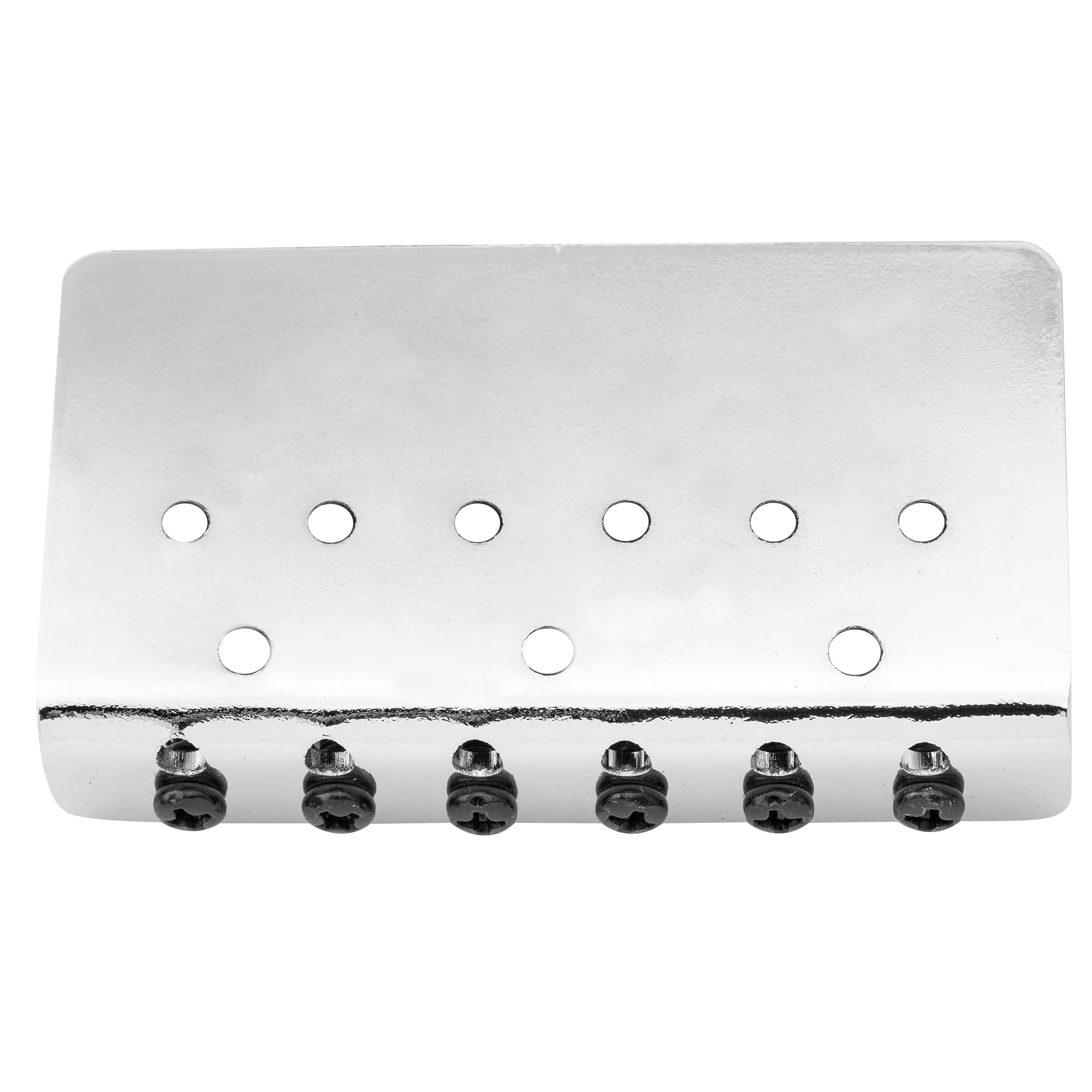 Wilkinson 52.5mm (2-1/16 inch) String Spacing Hardtail Fixed Bridge Solid Saddle for Squier/Mexico Fender Strat Electric Guitar, Chrome